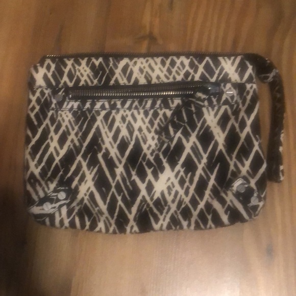 Club Monaco | Bags | Club Monaco Calf Hair Animal Print Zipper Bag ...